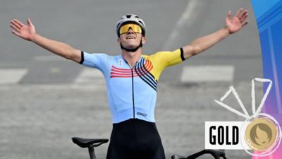 Paris 2024 Olympics video: Belgium's Remco Evenepoel wins road race ...