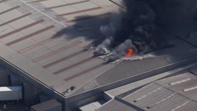 Signature Flatbreads: Aerial footage shows fire at Dunstable bakery ...