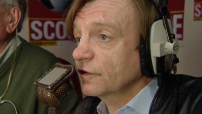 Mark E Smith reads classified football results on Final Score - BBC Sport