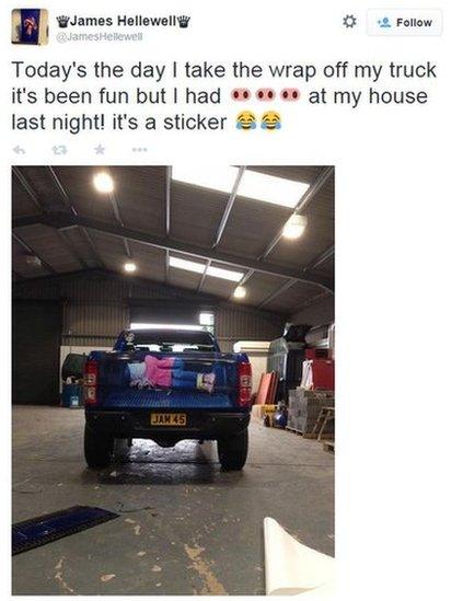 Kidnap tailboard sticker sparks Leeds police investigation - BBC News