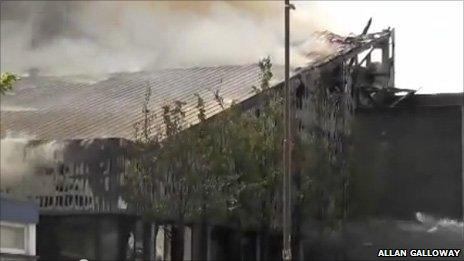 Fire rips through Xcite leisure centre in Whitburn - BBC News