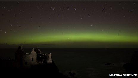 Aurora visible over Northern Irish skies - BBC News