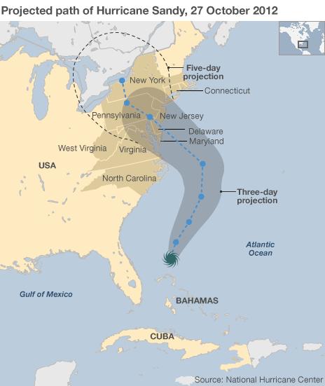 Sandy watch: US East Coast braced for hurricane - BBC News