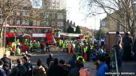 London bus crash: Six people seriously injured - BBC News