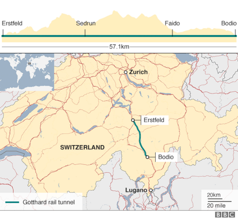 Gotthard: World's longest rail tunnel shut for months after freight ...