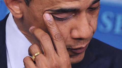 Seven times Barack Obama cried during an emotional eight years - BBC News