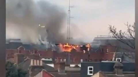 Difficult night after police station fire, says Met commander - BBC News