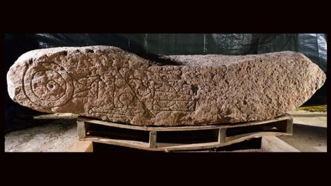 Scotland's carved Pictish stones re-imagined in colour - BBC News