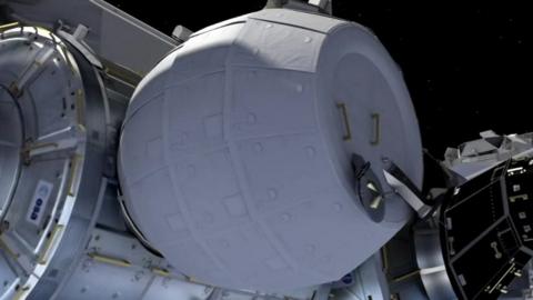 SpaceX reusable rocket lands on ocean platform - BBC News