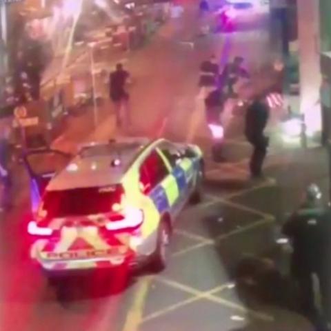 London attack: Video emerges of police shooting - BBC News