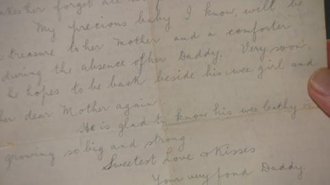 The letter from the Ayrshire dad who refused to fight - BBC News