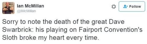 Fairport Convention's Dave Swarbrick dies aged 75 - BBC News