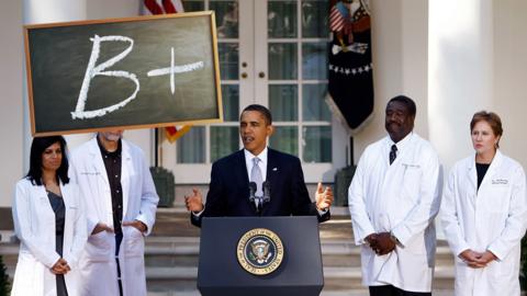 What marks does Obama's presidency deserve? - BBC News