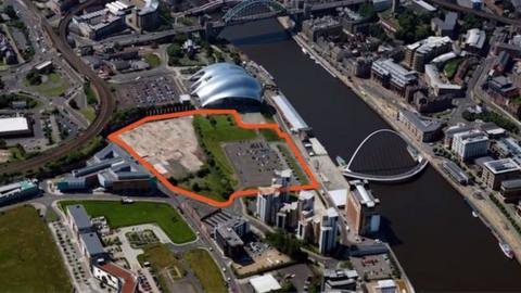 Plans unveiled for £200m Gateshead riverside arts complex - BBC News