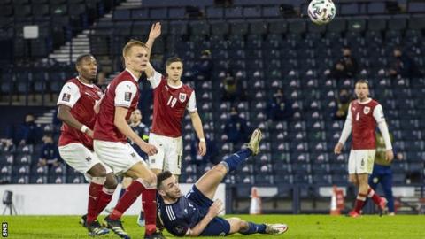 Scotland 2-2 Austria: John McGinn overhead kick salvages point - BBC Sport