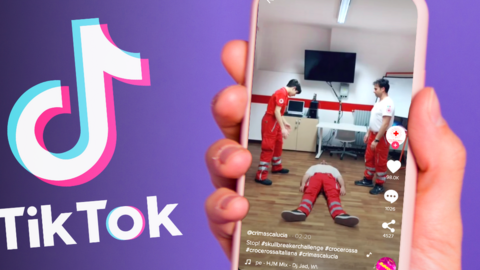 TikTok skull-breaker challenge danger warning - BBC News