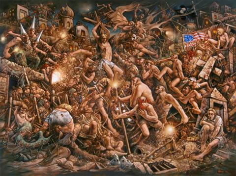 Peter Howson: My work is quite full-on - BBC News