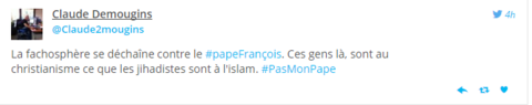 'Not my Pope' hashtag highlights French divisions - BBC News