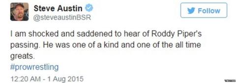 'Rowdy' Roddy Piper: Former wrestler dies aged 61 - BBC News