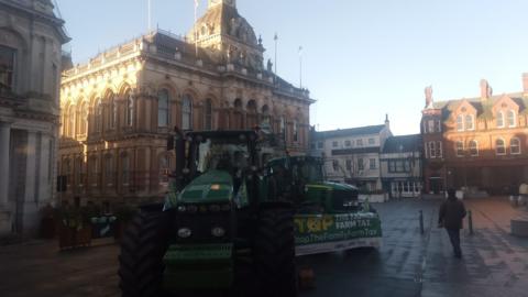 NFU leads protests across the East over inheritance tax reforms - BBC News