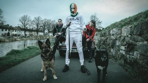 Kneecap film: Irish language rappers head stateside for Sundance - BBC News