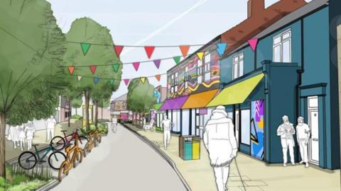Staveley town centre regeneration work to start next month - BBC News