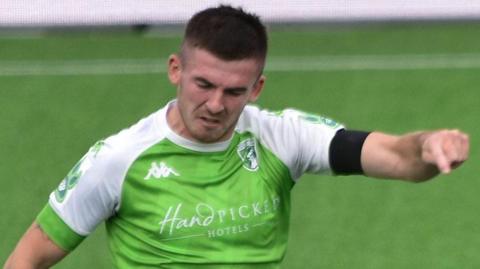 Charlton Gauvain: Guernsey FC player prepares for 200th game - BBC Sport