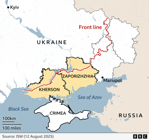 Mapping Ukraine's frontlines and ceasefire scenarios - BBC News