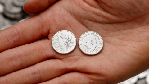 New 5p coin featuring King Charles III enters circulation - BBC News