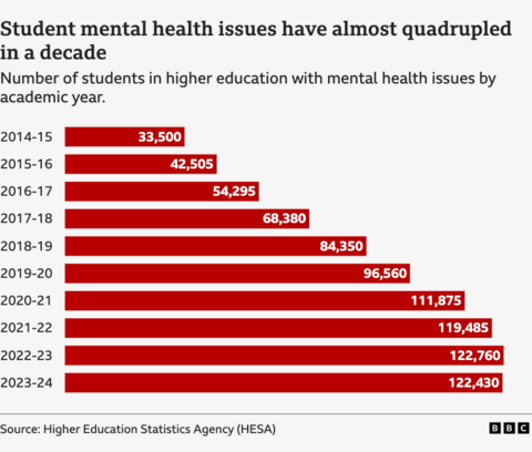 Should student mental health responsibility fall to universities? - BBC ...