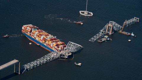 Behind the scenes of the Baltimore bridge collapse - BBC News