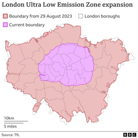 ULEZ: Ultra Low Emissions Zone to cover all of London - BBC News
