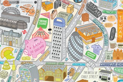 Angry Dan: The street artist mapping London's landmarks - BBC News