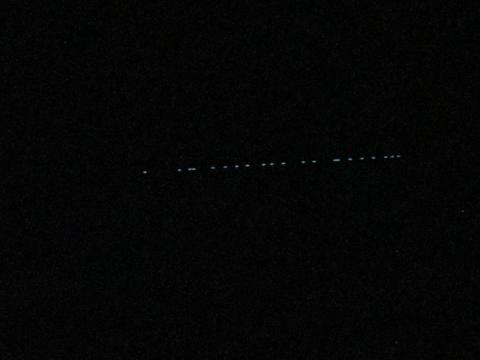 Elon Musk's Starlink satellites light up sky in south of England - BBC News