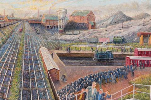Unseen Pitmen Painters' art goes on display in Ashington - BBC News