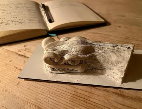 Bella the beithir unveiled on Forth and Clyde canal - BBC News