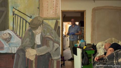 Unseen Pitmen Painters' art goes on display in Ashington - BBC News