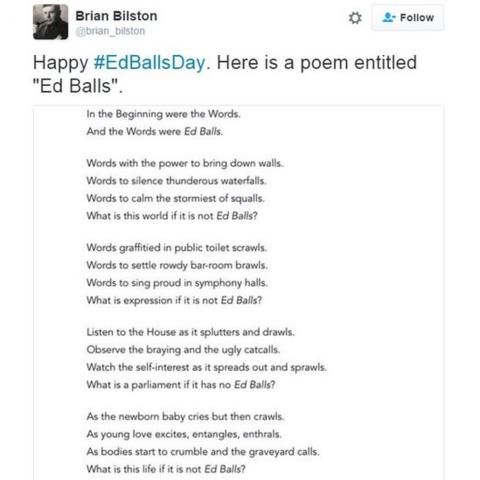 Happy Ed Balls day, from Ed Balls - BBC News