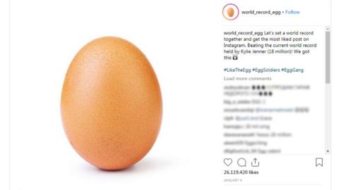 Instagram egg: Kylie Jenner's most-liked record beaten - BBC Newsround
