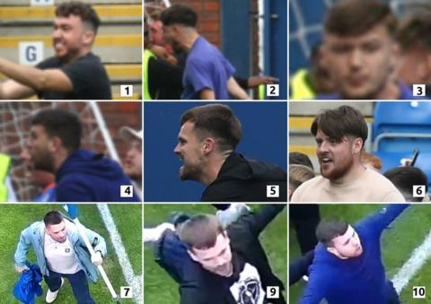 Chesterfield FC: Images released after football match pitch invasion ...