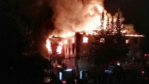 Turkish dorm fire: Six held after 11 schoolgirls die - BBC News