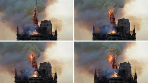 Notre-Dame: The story of the fire in graphics and images - BBC News