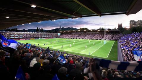 Redevelopment of Bath Rugby stadium set to go ahead - BBC News