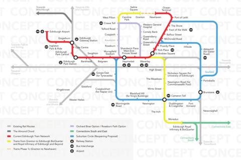Route for third Edinburgh tram line unveiled - BBC News