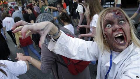 Everybody's shuffling: Rise of zombies in modern life - BBC News