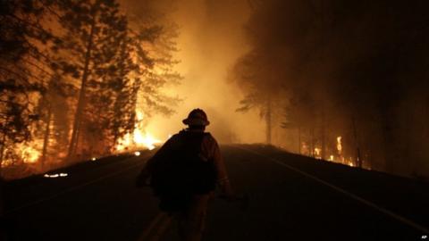 In pictures: California's Rim Fire - BBC News