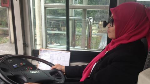 My Day: Indonesian bus driver Dahlia - BBC News