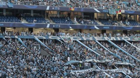 Brazil football club Gremio banned over racism incident - BBC News