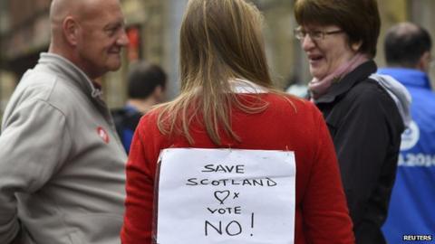 In pictures: Scottish referendum campaign with one day to go - BBC News
