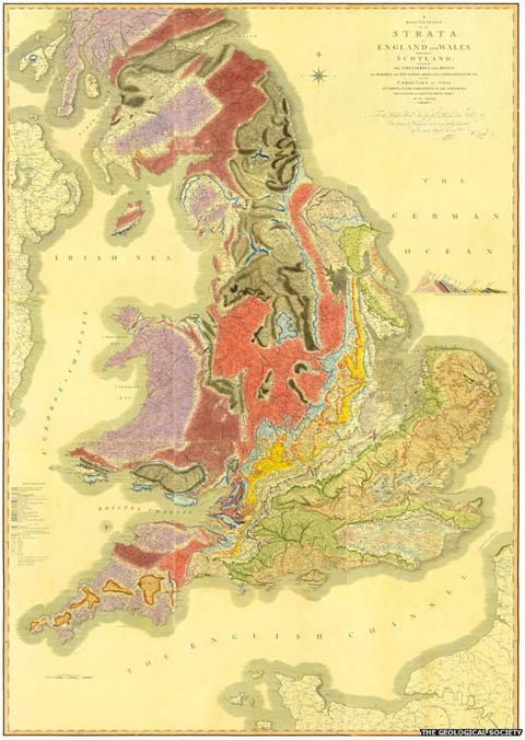 William Smith: Seminal geology map rediscovered - BBC News